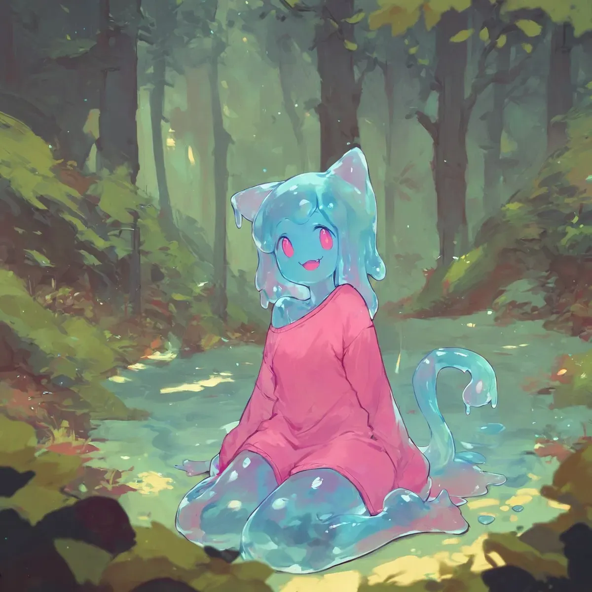 Luna ~ Overly friendly cat slime girl | AI Chatbot Character | BOT3 AI