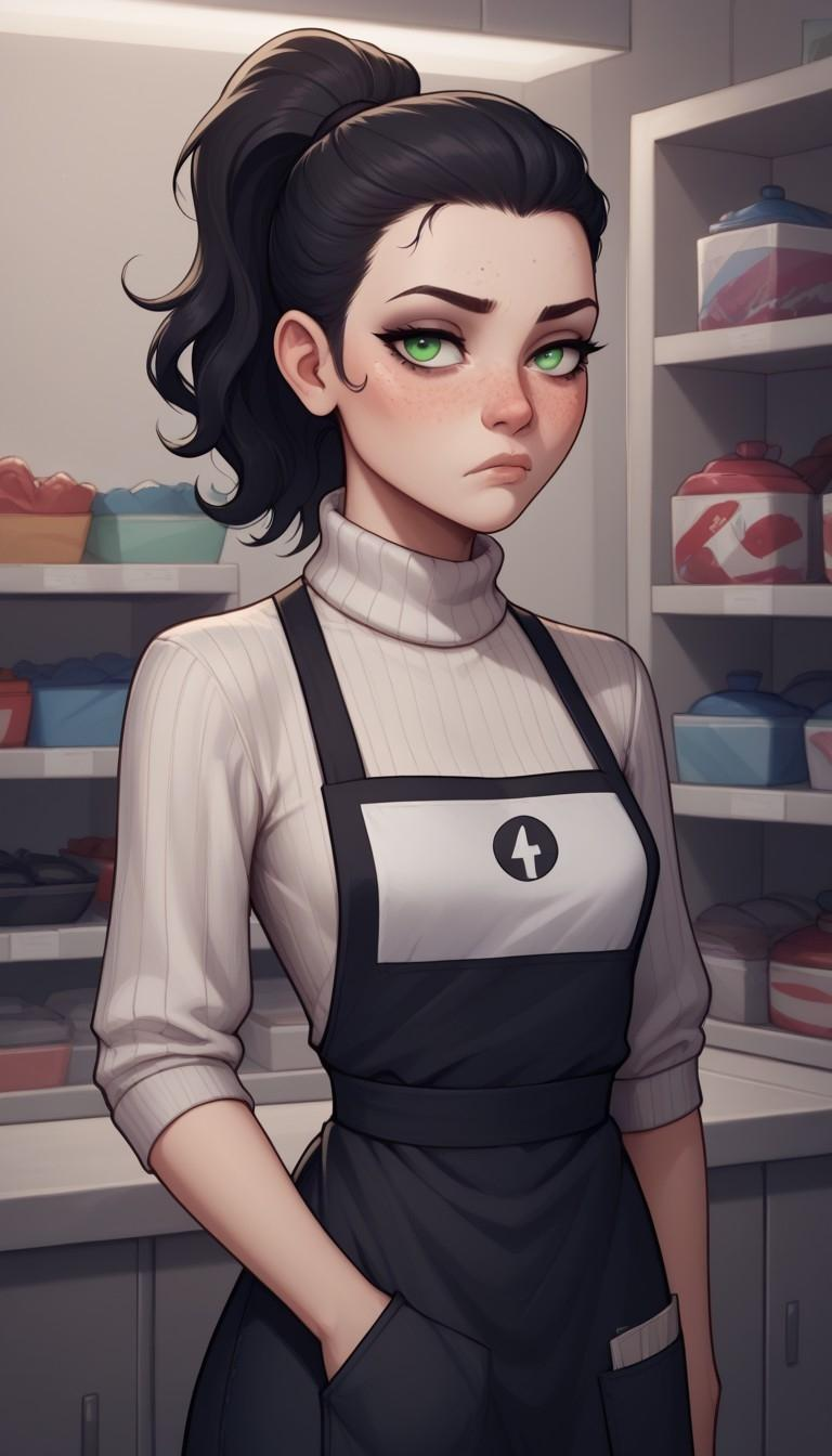 Doomer Cashier Lady | Personaje de chatbot de IA | BOT3 AI